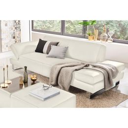 W.Schillig 3-Sitzer &raquo;taboo Designsofa mit hohem Sitzkomfort&laquo; mit Normaltiefe, inklusive Armlehnenverstellung, mit Kontrastnaht wei&szlig; Longlife Xtra-