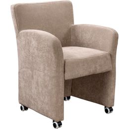 exxpo - sofa fashion Sessel &raquo;Intenso, Loungesessel, modern&laquo; hohe Bodenfreiheit, frei im Raum stellbar, hoher Sitzkomfort beige Zusammensetzung: 