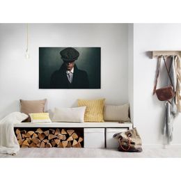 A.S. Cr&eacute;ation Leinwandbild &raquo;roger&laquo; Kunst Personen 1 Stk. tlg. Keilrahmen Bild Mann Leinwand-Bild Wohnzimmer modern Wandbild Kinder gr&uuml;n Holz, Stahl B/H/T: 90cm x 