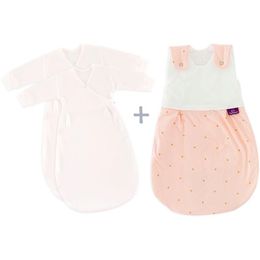 Tr&auml;umeland Babyschlafsack &raquo;3tlg. Set LIEBMICH, Design M&auml;rchengold&laquo; rosa Bezug: 100% Baumwolle. F&uuml;llung: 70% Polyester, 30% Lyocell (TENCEL ) 50/56