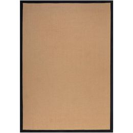 FLAIR RUGS Teppich &raquo;Kira mit Fischgr&auml;tmuster, aus Jute&laquo; rechteckig 3 mm H&ouml;he schwarz Jute, Kunstfaser B : 120cm 1 Stk., 3mm, L: 170cm