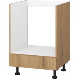 KOCHSTATION Herdumbauschrank &raquo;KS-Trea UHBL60&laquo; Breite 60 cm, H&ouml;he 75 cm braun eiche astig, B/H/T: 60cm x 75cm x 56cm
