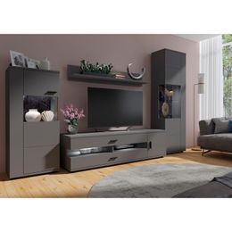 OTTO home Wohnwand &raquo;Henley&laquo; Set, 4 Stk. tlg. grau Einheitsgr&ouml;&szlig;e