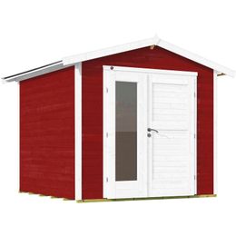 Weka Gartenhaus &raquo;224 A&laquo; rot Massivholz Fu&szlig;boden im Gartenhaus, ohne Dacheindeckung