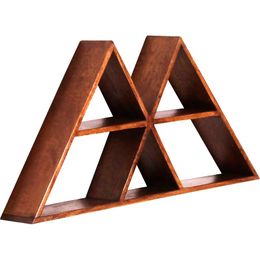 M&ouml;bilia Wandregal braun Massivholz B/H/T: 70cm x 35cm x 10cm