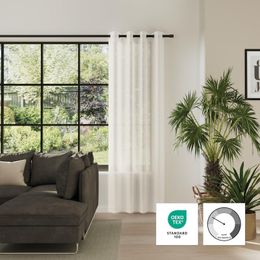 Neutex for you! Vorhang &raquo;MELODY&laquo; &Ouml;sen 1 Stk. tlg. Melangeoptik mit grobem Effektgarn wei&szlig; Polyester 245cm, &Ouml;sen, 142cm