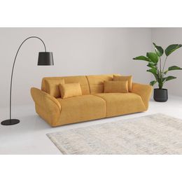 Sit & More sit&more Big-Sofa &raquo;Dali&laquo; gelb 100% Polyester B/H/T: 300cm x 91cm x 116cm, Chenille, ohne Kissen