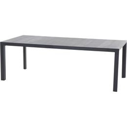 siena GARDEN Gartentisch &raquo;SILVA Tisch 220x100cm matt anthrazit/wood-grey&laquo; Aluminiumgestell, matt anthrazit, Tischplatte aus Keramik in wood grey B/H/T: 100cm x 