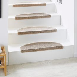 ANDIAMO Stufenmatte &raquo;Casablanca, Made in Netherlands&laquo; halbrund 6,5 mm H&ouml;he Uni Farben, selbstklebend, strapazierf&auml;hig, 15 St&uuml;ck in einem Set beige 