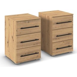 OTTO home Nachtkommode &raquo;Nachttisch Nachtschrank Schubladen Sideboard Schubladenkommode AVOLA&laquo; Set, Breite 40 cm inkl. SOFT-CLOSE-FUNKTION mit 