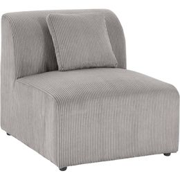 OTTO home Sessel &raquo;Alesund&laquo; als Einzelteil oder Modulteil f&uuml;r Sets grau Cord (100% Polyester);Filzoptik (100% Polyester) Cord, B/H/T: 80cm x 84cm x 