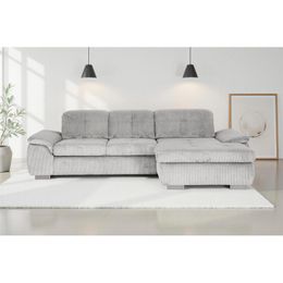 Die PlanBar Ecksofa &raquo;MP-IN16037 L-Form, Breite 289 cm, mit Federkern-Polsterung&laquo; mit Sitztiefenverstellung & Zierkissen 88% Polyester, 12% Polyamid B/