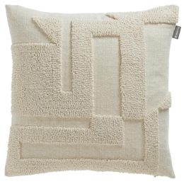 Musterring Dekokissen &raquo;Slow&laquo; aufwendig bestickt wei&szlig; Polyester B/L: 45cm x 45cm, 1 Stk.