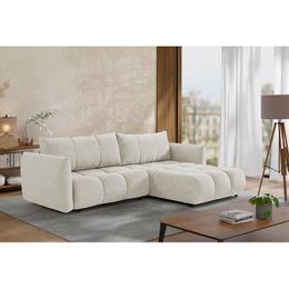 exxpo - sofa fashion Ecksofa &raquo;Livonia, B/T: 260/187, modern & praktisch f&uuml;r kleine R&auml;ume&laquo; Mit Bettfunktion & Bettkasten,hoher Sitzkomfort,inkl. 