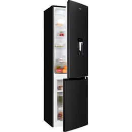 Exquisit K&uuml;hl-/Gefrierkombination &raquo;KGC265-70-NF-WS-040C&laquo; 180,5 cm hoch 54 cm breit EEK C, 251 L Nutzinhalt, NoFrost, Wasserspender schwarz Flexibler 