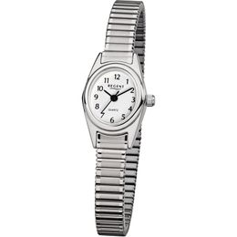 Regent Uhren Regent Damen Quarzuhr Armbanduhr, Damenuhr, Flexband, Zugband, Edelstahlarmband grau Einheitsgr&ouml;&szlig;e