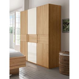 Wiemann Kleiderschrank &raquo;Kiruna&laquo; mit Champagnerglas braun Floatglas, Holz teilmassiv B/H/T: 148,4cm x 197cm x 58cm, T&uuml;ren: 3 Stk.