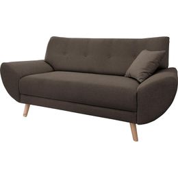 Home Affaire 2-Sitzer &raquo;Basta, komfortable Wellenunterfederung, Breite 174cm&laquo; braun (100% Polyester) Struktur fein (100% Polyester) Chenille B/H/T: 