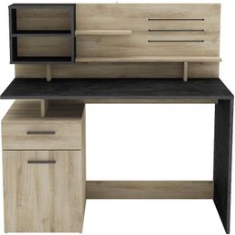 Demeyere Group Schreibtisch &raquo;Malicia&laquo; Schreibtisch mit Funktionalen Ausstattung braun B/H/T: 121,5cm x 119,6cm x 58,4cm