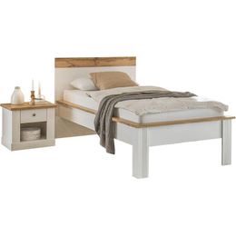OTTO home Schlafzimmer-Set &raquo;Westminster&laquo; Bett Breite Liegefl&auml;che 90 oder 140cm und 1 Nachtkommode wei&szlig; B/H: 90cm x 200cm