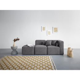 Home Affaire 3-Sitzer &raquo;Sundstrup&laquo; Modulserie, individuelle Zusammenstellung grau 100% Polyester B/H/T: 233cm x 76,5cm x 93cm, Struktur weich, Armlehne