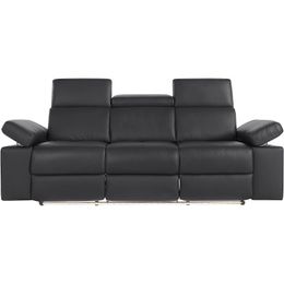 Home Affaire 3-Sitzer &raquo;Kilado&laquo; mit 2x Relaxfunktion, verstellbarer Armlehne, Kopfteilverstellung schwarz Kunstleder B/H/T: 229cm x 98cm x 99cm, 