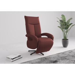 Sit & More sit&more TV-Sessel &raquo;Amica, inkl. Kopfteilverstellung & Drehfunktion&laquo; wahlweise mit 2 Motoren, Akku und Aufstehhilfe rot NaturLEDER ,manuellmit 