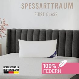 Spessarttraum Federkissen &raquo;FIRST CLASS, Kopfkissen 1-tlg. oder 2-tlg. 40x80 oder 80x80 cm&laquo; F&uuml;llung: 100% Federn 1 Stk. tlg. hergestellt in Deutschland