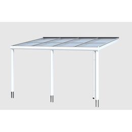 Skan Holz Terrassendach &raquo;Monza&laquo; Bedachung Verbund-Sicherheits-Glas, Aluminium wei&szlig; Aluminium B/H/T: 434cm x 251cm x 257cm