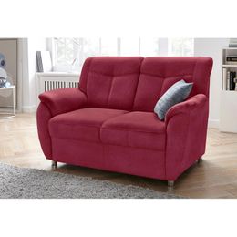 Sit & More sit&more 2-Sitzer &raquo;Sonoma&laquo; mit Federkern rot Struktur (100% Polyester);Luxus-Microfaser ALTARA NUBUCK (100% Polyester) B/H/T: 140cm x 91cm x 90cm, 