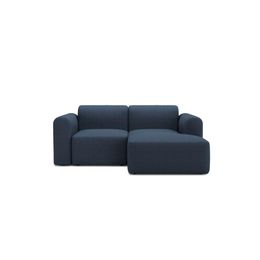 Ecksofa &raquo;Rund, kompakte Relax-Ecke, f&uuml;r kleine R&auml;ume, hoher Sitzkomfort&laquo; Bez&uuml;ge wechselbar, Kaltschaum im Sitz, Nordic Swan Ecolabel blau B/H/T: 194cm
