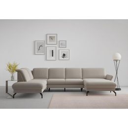 Sit & More sit&more Wohnlandschaft &raquo;Fashion U-Form&laquo; wahlweise mit Kopfteilverstellung, Vorziehsitz, motorisch, Metallf&uuml;&szlig;e braun B/H/T: 338cm x 84cm x 207cm, 