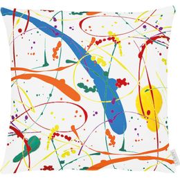 Apelt Dekokissen &raquo;Splash&laquo; Kissenh&uuml;lle ohne F&uuml;llung, 1 St&uuml;ck bunt Baumwolle, Polyester B/L: 46cm x 46cm, 1 Stk.
