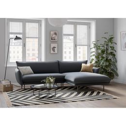 OTTO home Ecksofa &raquo;Stine L-Form&laquo; Besonderes Design durch Kissenoptik und Keder blau Struktur (100% Polyester);Struktur weich (85% Polyester/15% Nylon)