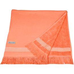 Ross Hamamtuch &raquo;Hamam&laquo; idealer Begleiter f&uuml;r Strand, Sauna oder Wellnessbereich orange Hamam Frottier, Hamam Frottier B/L: 90cmx180cm, 1 Stk., 