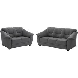 Sit & More sit&more Polstergarnitur &raquo;Savona&laquo; 2 tlg. Set: 2- & 3er-Sofa, mit Federkern grau B/H/T: 90cm x 90cm, Flachgewebe