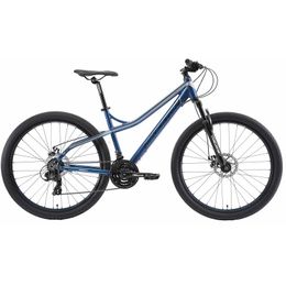 Bikestar Mountainbike 21 Gang Shimano RD-TY300 Schaltwerk Kettenschaltung f&uuml;r Damen und Herren, Kettenschaltung blau 43cm, 27,5 Zoll (69,85cm) Mountainbike