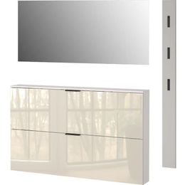 Germania Garderoben-Set &raquo;Valega&laquo; 3 Stk. tlg. Glas, Holzwerkstoff B/H/T: 170cmcm x 200cmcm x 19cmcm