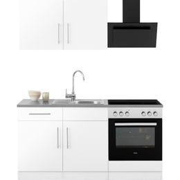 Wiho-K&uuml;chen wiho K&uuml;chen Pantryk&uuml;che &raquo;Cali&laquo; wahlweise mit E-Ger&auml;ten, Breite 160 cm wei&szlig; B/H/T: 160cm x 60cm,mit E-Ger&auml;te