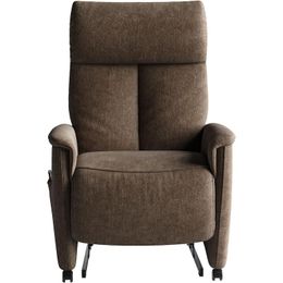 Sit & More sit&more TV-Sessel &raquo;Cremona Comfort&laquo; wahlweise manuell oder elektrischer Funktion mit Akku braun 100% Polyester Microfaser, Ergonomie XL,mit 