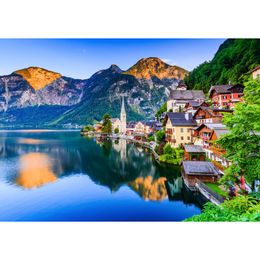 papermoon Fototapete &raquo;Hallstatt Austria&laquo; glatt bunt Vlies B/L: 2m x 1,49m, Bahnen: 4 Stk.