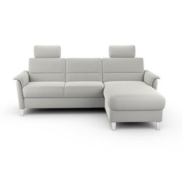 Sit & More sit&more Ecksofa &raquo;Palmera L-Form, B: 244 cm&laquo; optional Schlaffunktion & Bettkasten, Federkern silber 100% Polyester B/H/T: 244cm x 89cm x 163cm, 