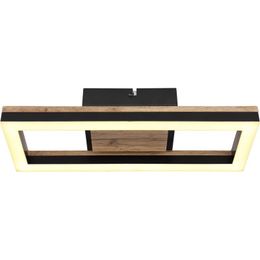 Globo LIGHTING LED Deckenleuchte &raquo;BEATRIX&laquo; LED-Modul Warmwei&szlig; Deckenlampe/Wohnzimmer/Schlafzimmer/modern/Holz braun Einheitsgr&ouml;&szlig;e