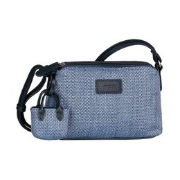 Gabor Damen Handtasche &raquo;Granada Denada&laquo; sommerlich gestreiftem Bast & glattes Lederimitat mit Mini-Me Anh&auml;nger B/H/T: 21cm x 14cm x 7cm
