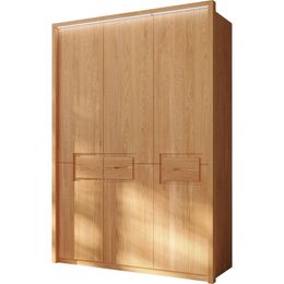 Home Affaire Kleiderschrank &raquo;L&eacute;opoldine, aus Kernbuche, inkl. Passepartout&laquo; Massivholz-Kleiderschrank, im 50 cm Raster planbar beige Massivholz 