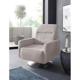 Sit & More sit&more Drehsessel &raquo;Gizeh&laquo; inklusive Kopfteilverstellung, mit Federkern beige Luxus-Microfaser ALTARA NUBUCK ,mit Kopfteilverstellung, B/H/T: 78cm x 