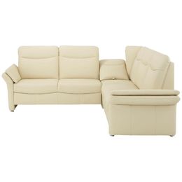 Home Affaire Ecksofa &raquo;Tahoma L-Form&laquo; mit Armlehnfunktion, optional Schlaffunktion, Schublade & Relax beige B/H/T: 251cm x 103cm x 231cm, Kunstleder 