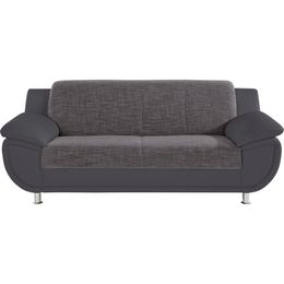 Trendmanufaktur 3-Sitzer &raquo;Rondo 3, zeitlos und modern, bequem, Materialmix, Breite 207cm&laquo; wahlweise mit Federkern, extrabreite Armlehnen zum Relaxen 