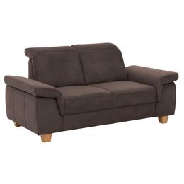 Home Affaire 2-Sitzer &raquo;Dalia&laquo; mit Federkernpolsterung, wahlweise auch mit Kopftteilverstellung braun Luxus-Microfaser Florence (100% Polyester);Luxus-