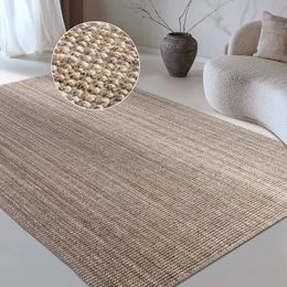 OTTO home Teppich &raquo;Avot Juteteppich&laquo; rechteckig 10 mm H&ouml;he 100% Jutefaser, L&auml;ufer, Esszimmer, Wohnzimmer, Skandi braun Jute B : 160cm 1 Stk., 10mm, L: